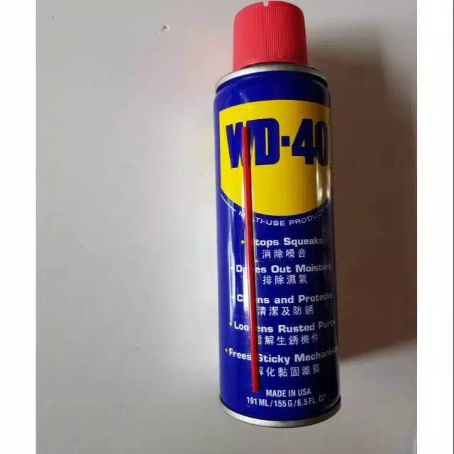 Jual WD 40 wd semprot anti karat pelumas isi 191ml pelumas rantai besi | Shopee Indonesia