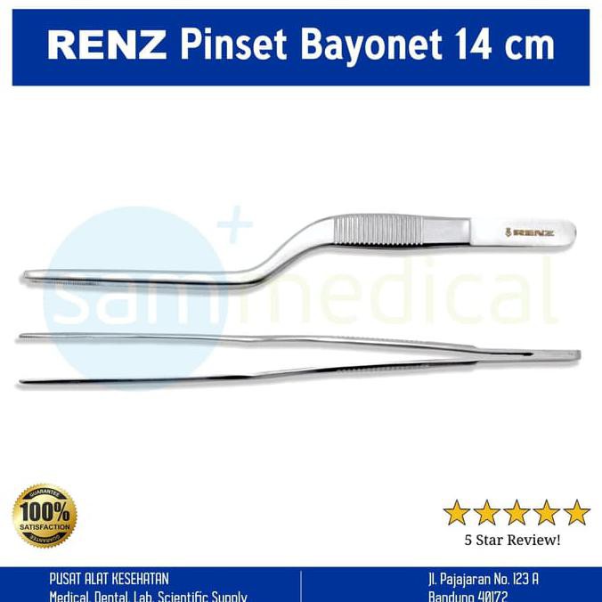 Jual RENZ PINSET BAYONET / PINSET TELINGA / EAR DRESSING FORCEP 14 CM ...
