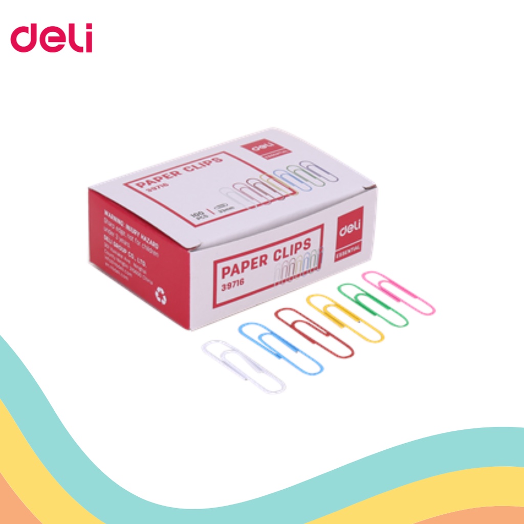 Jual PAPER CLIP WARNA DELI E-39716 (1 PCS) | Shopee Indonesia