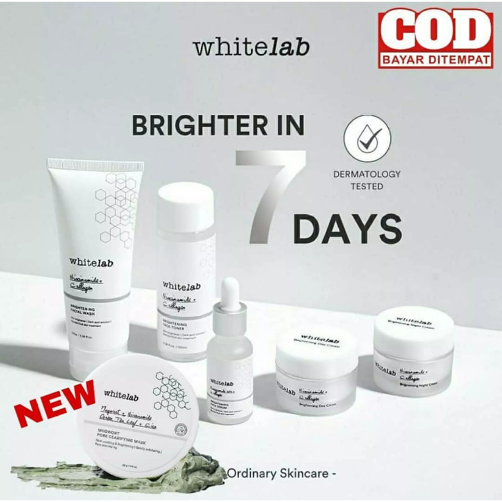 Jual WHITELAB BRIGHTENING FACIAL WASH WHITELAB CREAM DAY CREAM NIGHT ...
