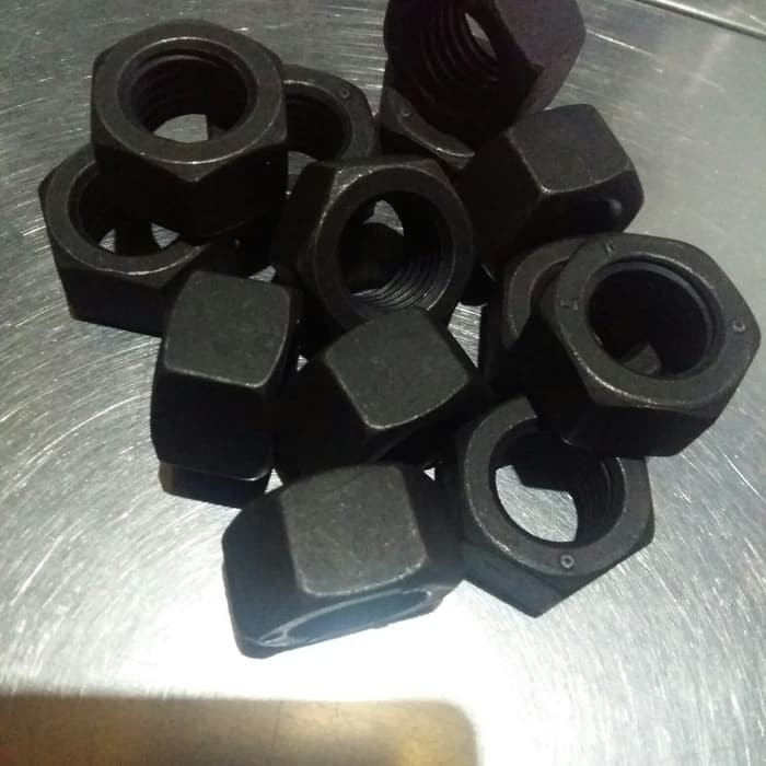 Jual Mur baja m16 mur baja hitam high tensile nut 16mm | Shopee Indonesia