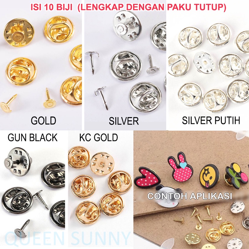 Jual Manset & Paku Tutup Pin Kancing Kupu-Kupu Bros Lencana Tuspin ...