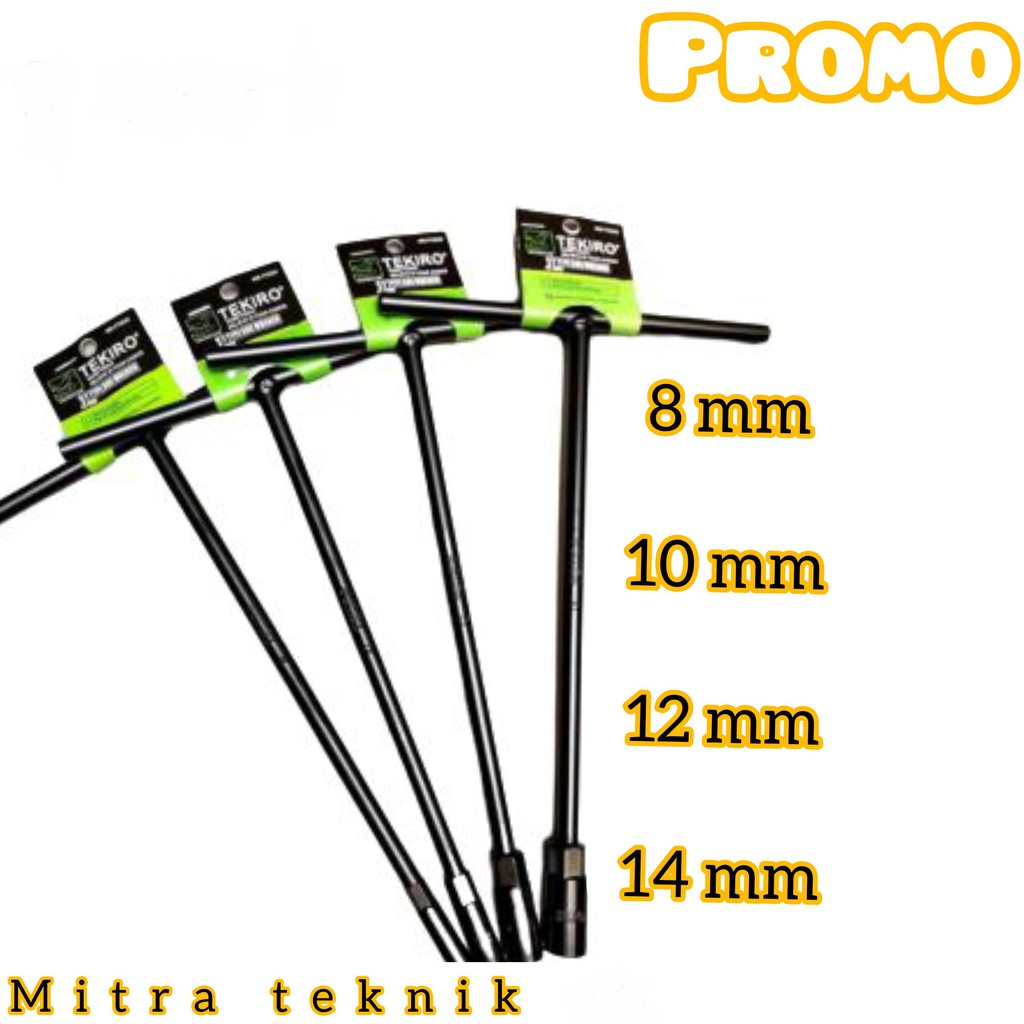Jual PAKET LENGKAP ADA TEKIRO kunci sock t hitam 7 8 9 10 11 12 13 14 17 19 mm shock socket Sok ...