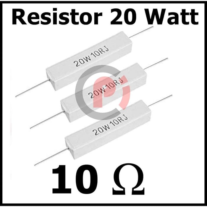 Jual Resistor Power 20W 20 Watt Nilai 10R 10 ohm 10ohm Restan batu | Shopee Indonesia