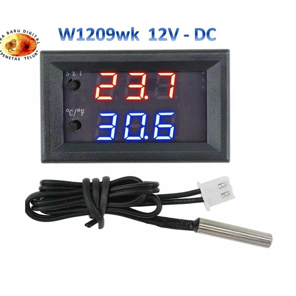 Jual W1209wk Termostat AC Mobil dan Mesin Tetas Digital DUAL LED DC 12 ...
