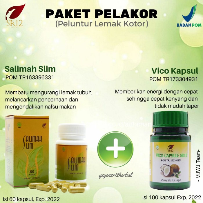 Jual PAKET AMPUH!! SALIMAH SLIM SR12/ OBAT DIET/ PENURUN BERAT BADAN ...