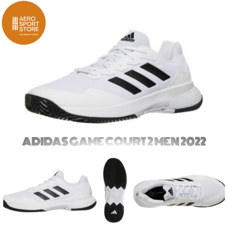 Jual [ SEPATU TENIS LAPANGAN NEW ADIDAS GAME COURT 2 MEN 2022 - WHITE ...