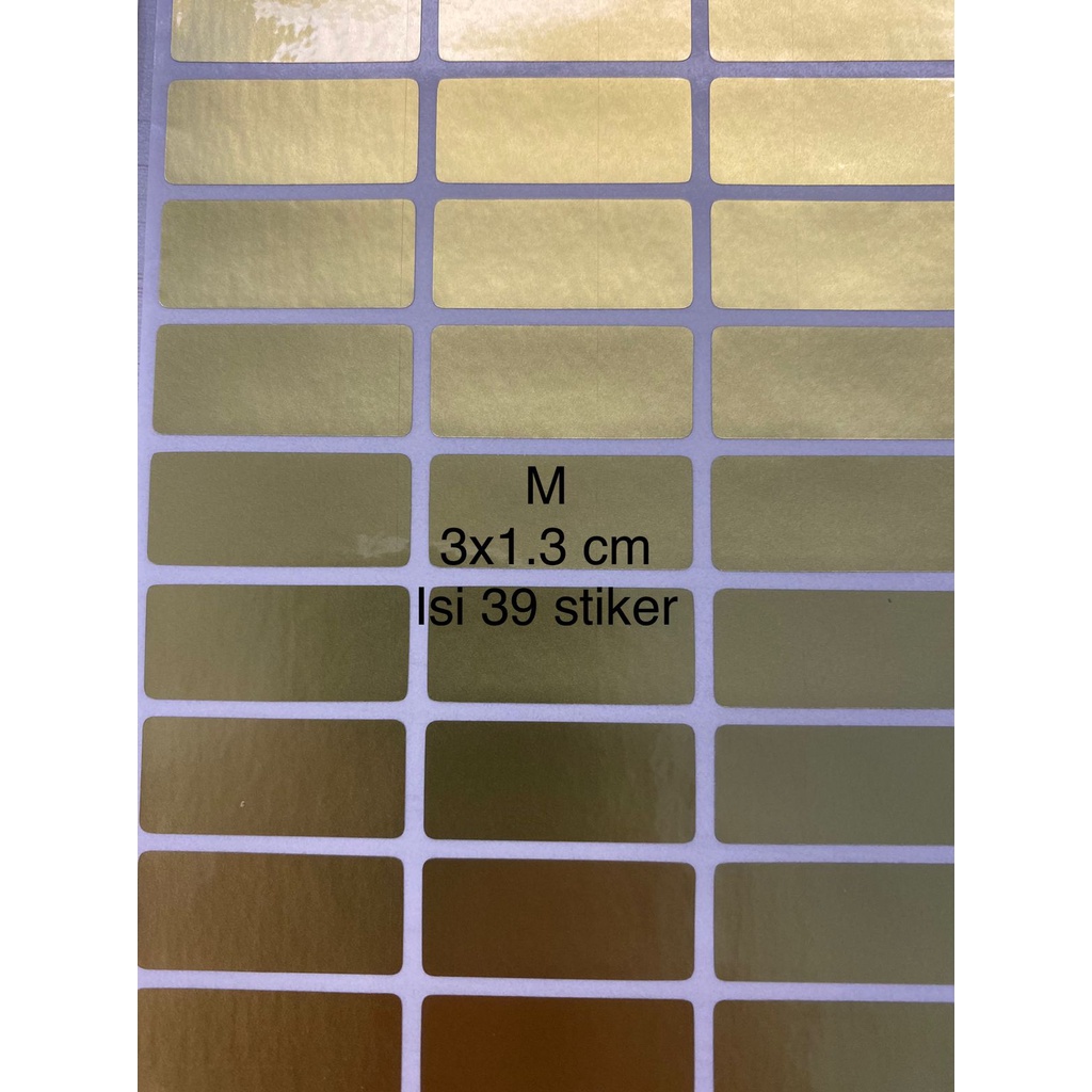Jual Label stiker nama name sticker namesticker gold emas doft polos ...