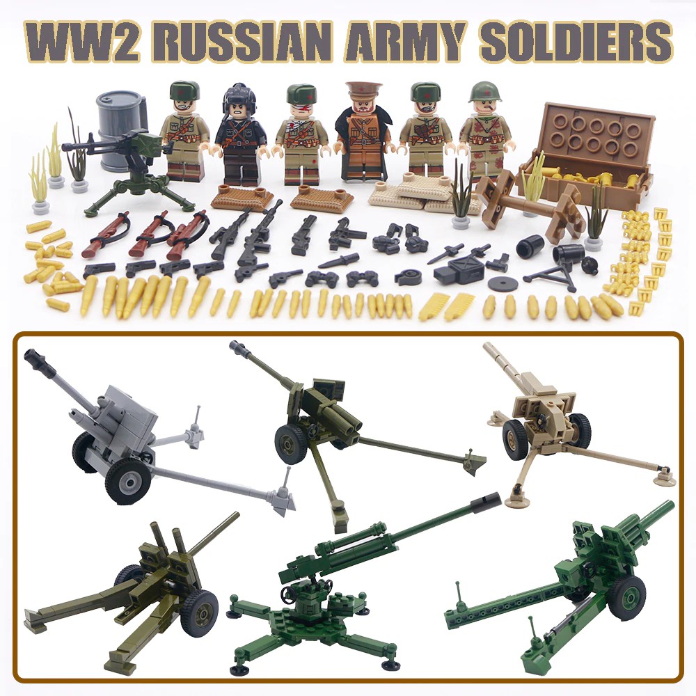 Jual Mainan Lego LegoINGlys Army WW2 Building Blocks Military Soviet ...