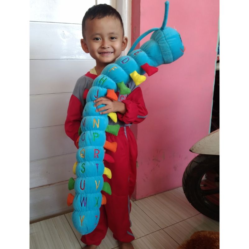 Jual BONEKA ULAT ULIL PANJANG JUMBO MAINAN KARAKTER HIASAN DASHBOARD ...
