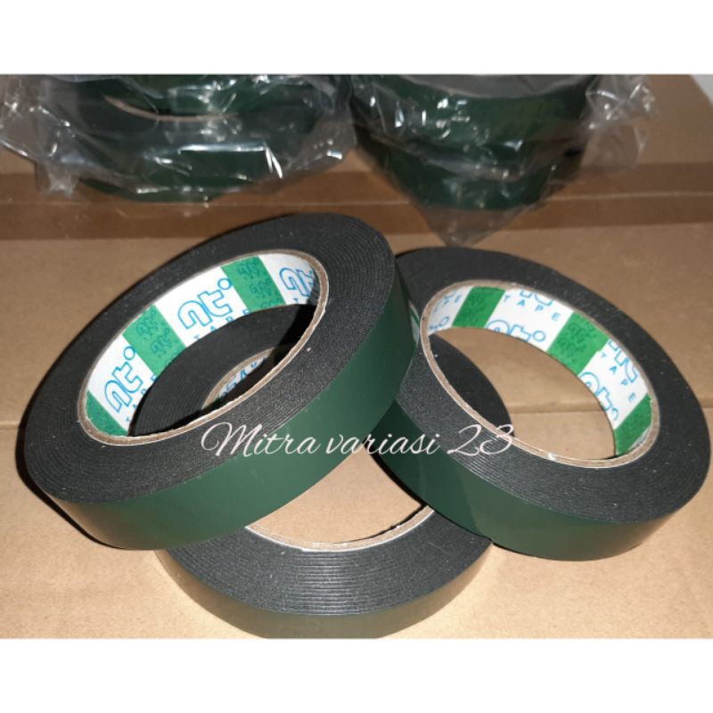 Jual Double tape hijau pe foam lem bolak balik hijau | Shopee Indonesia