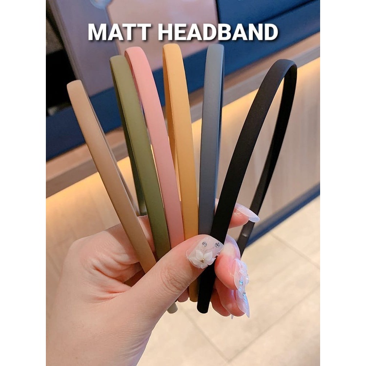 Jual MATT HEADBAND BANDO KOREA POLOS DOFF WANITA PRIA OLAHRAGA | Shopee ...