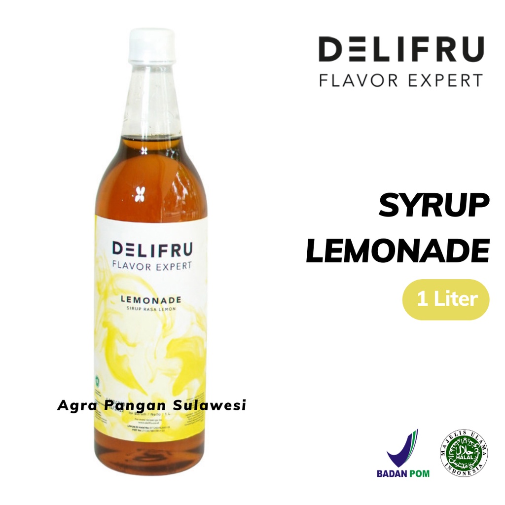 Jual Syrup LEMONADE Delifru | Sirup Lemon Premium 1 L 1000 ml | Flavor ...