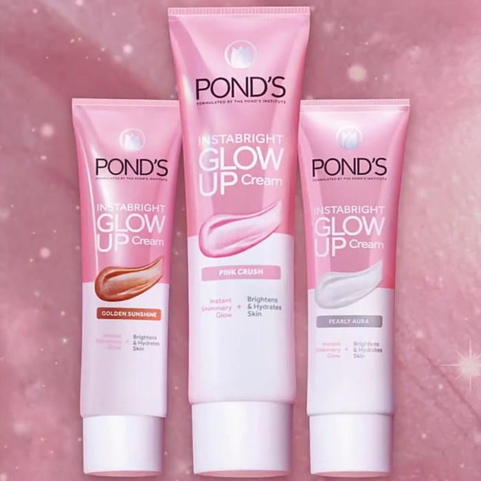 Jual PONDS instabright glow up cream pearly aura / pink crush 20 gram ...