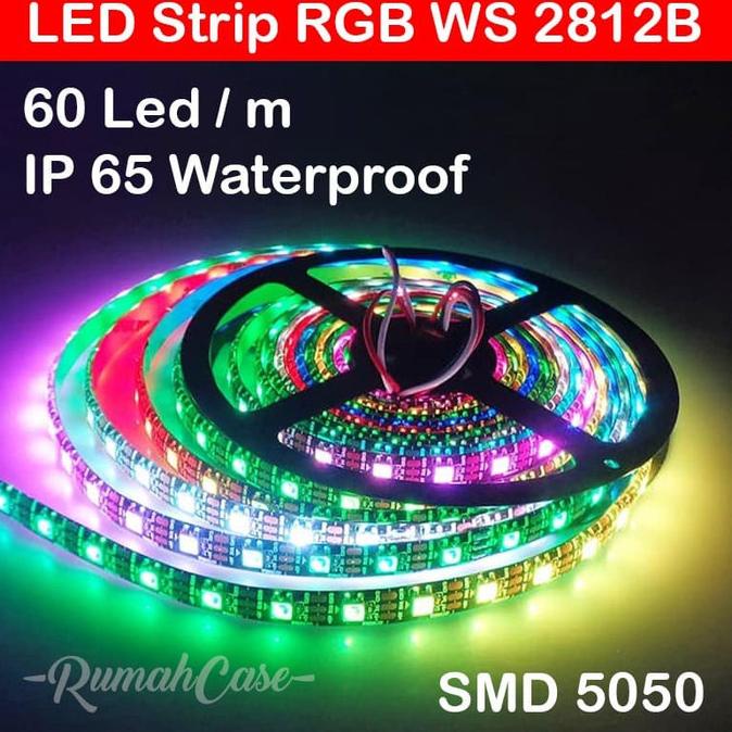 Jual IP65 Waterproof WS2812B LED Strip RGB addressable 60 led/m ws ...