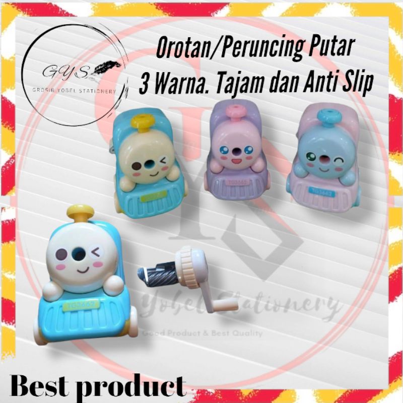 Jual Rautan/Orotan Putar/Peruncing Pensil/Serutan Meja 3W Kereta(Pcs ...