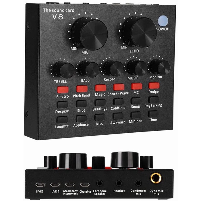Jual SOUNDCARD V8 AUDIO MIXER UNTUK LIVE WINDOWS AUDIO EKSTERNAL ...