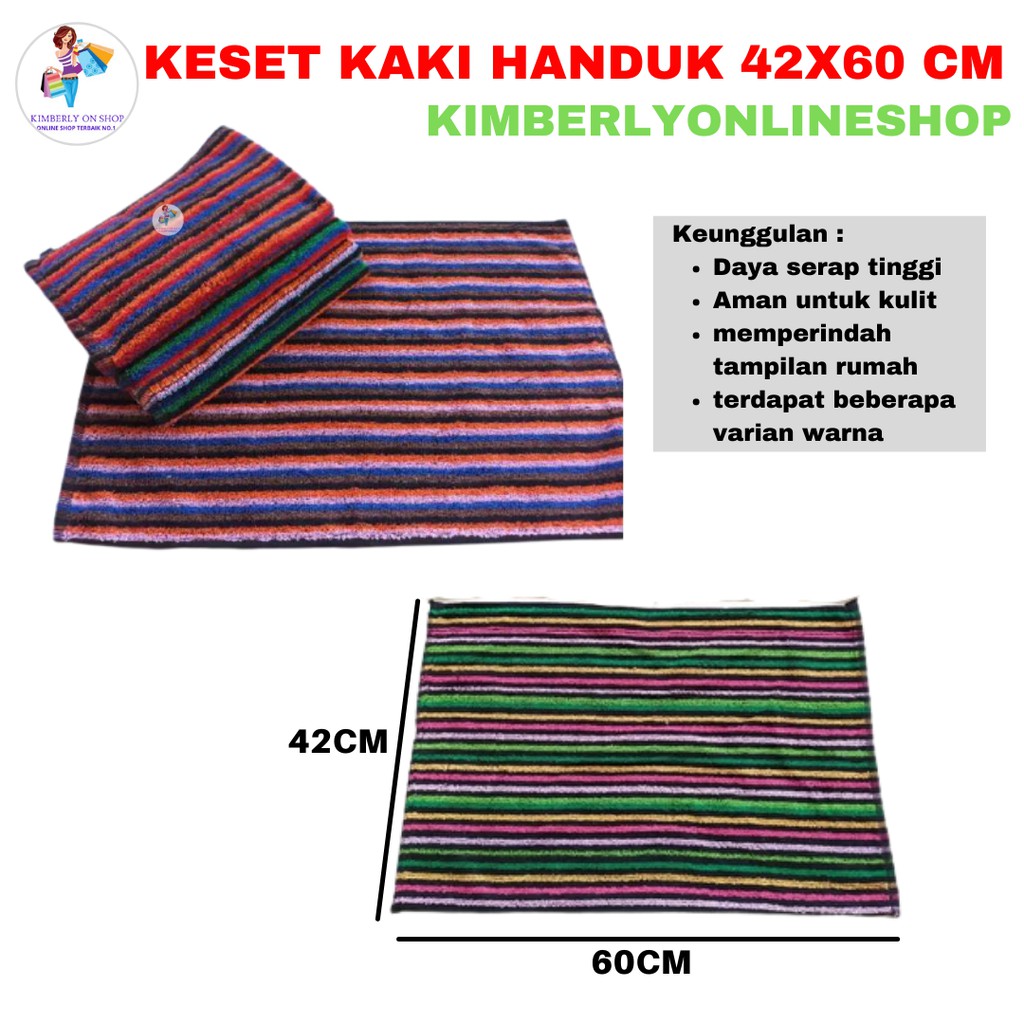 Jual Keset Kaki Handuk Anti Slip Keset Rumah 42 x 60 Warna Random ...