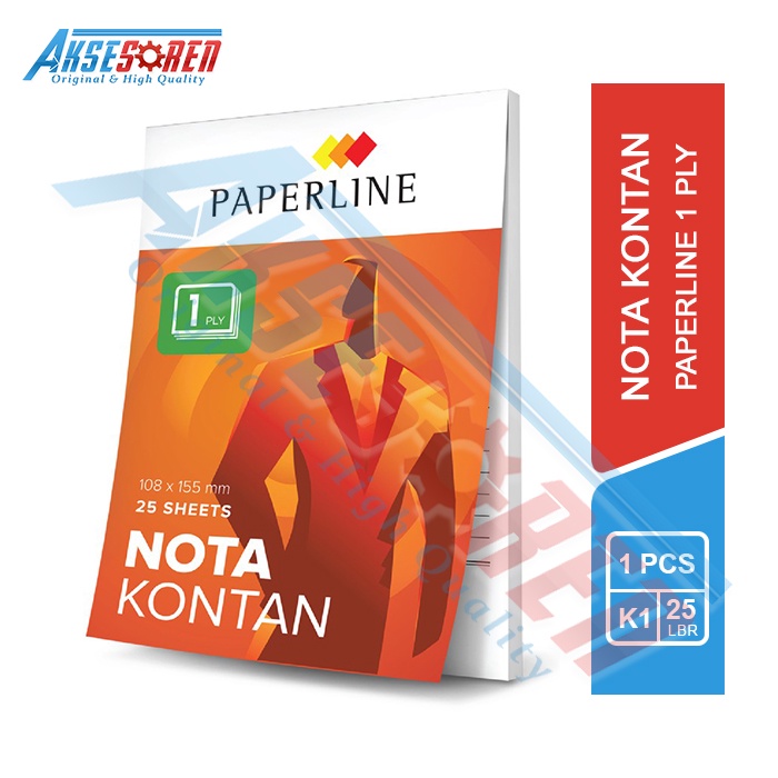 Jual Nota Kontan 1 Ply Paperline [PPL-NK-K1-TK/1 Buku] / Nota Pembelian ...