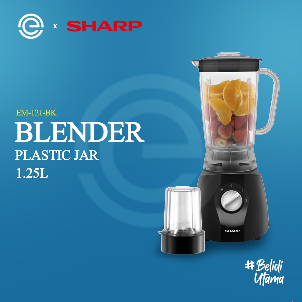 Jual SHARP Blender Plastik 1.25 Liter - EM-121BK | Shopee Indonesia