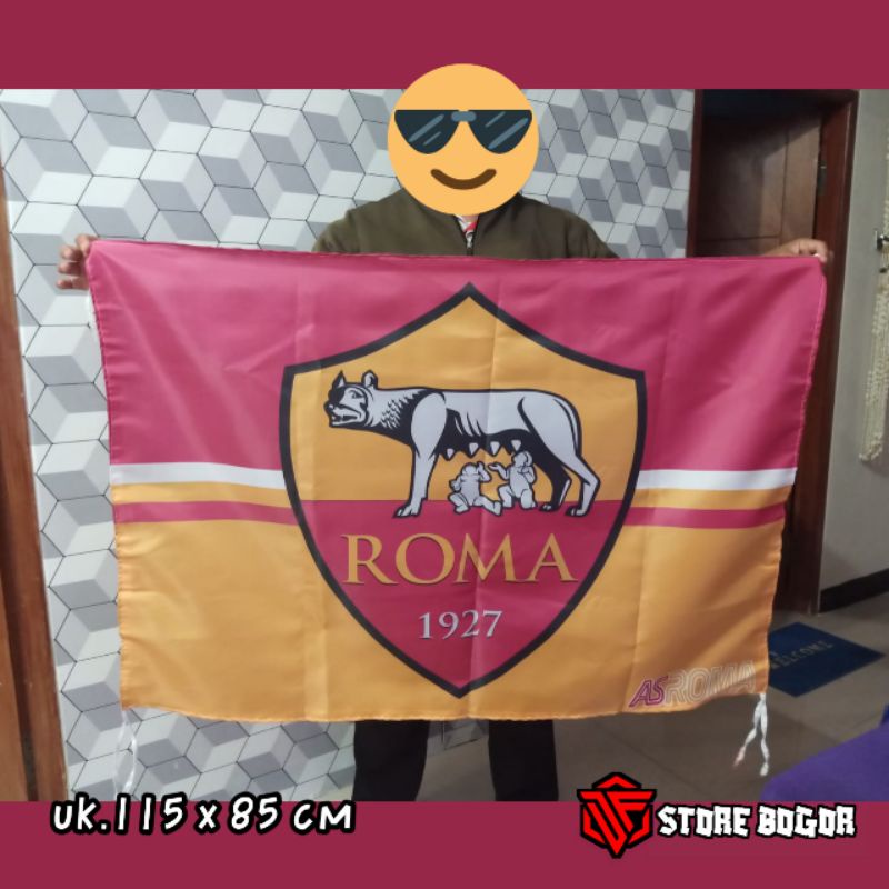 Jual BENDERA AS ROMA FLAG ROMA BESAR | Shopee Indonesia