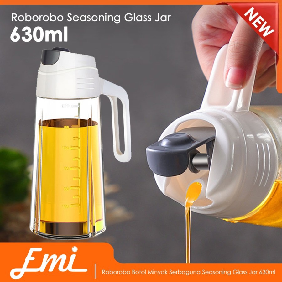 Jual Roborobo Botol Minyak Serbaguna Seasoning Glass Jar 630ml | Shopee Indonesia