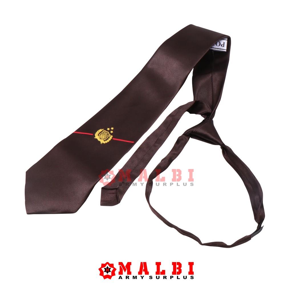 Jual Dasi PDU Polisi POLRI Polki Coklat | Shopee Indonesia