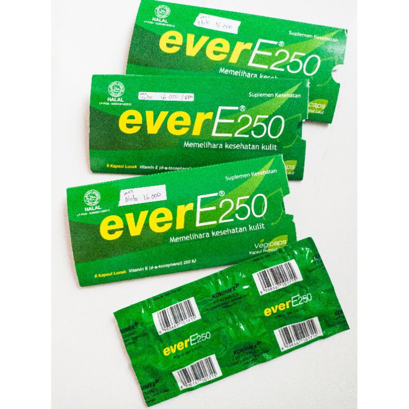 Jual COD - EVER E STRIP ISI 6 KAPSUL LUNAK VITAMIN E 250 IU | Shopee ...