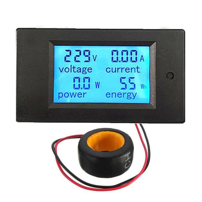 Jual Jual Voltmeter Ampere Meter Watt dan Energi Meter AC 80-260V 100A ...