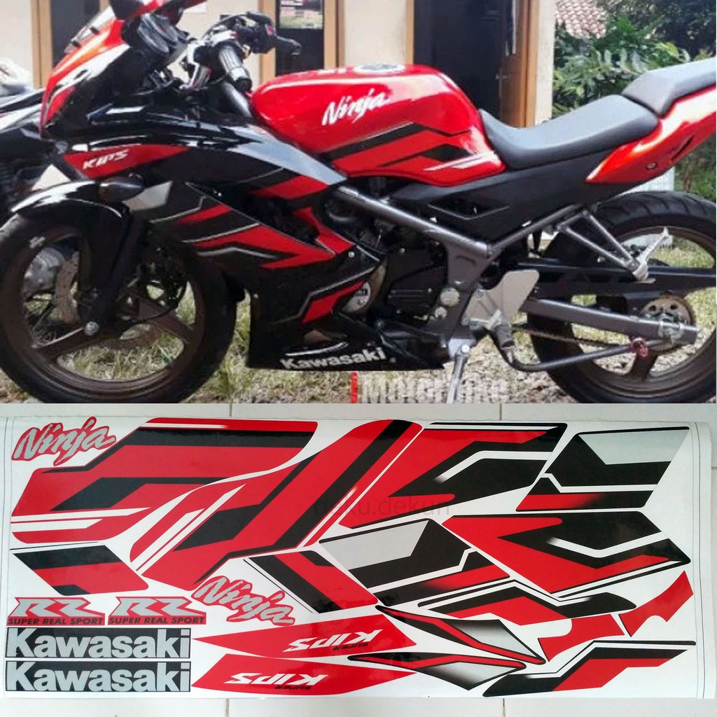 Jual Striping Ninja Rr New 2015 Merah Sticker Tahan Vernis Awet 3-4 ...