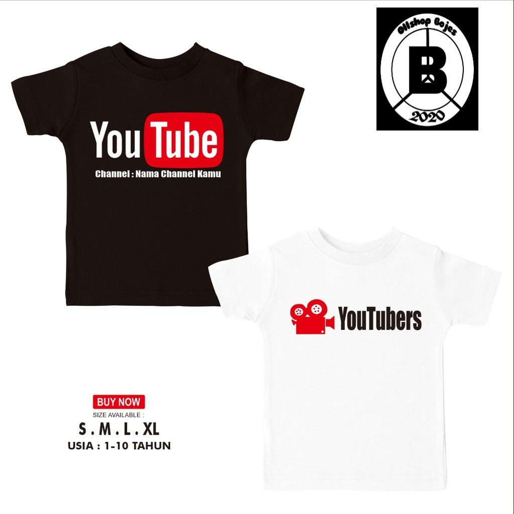 Jual Kaos Anak / Baju Anak / Youtubers / Bisa pakai Chanel Sendiri ...