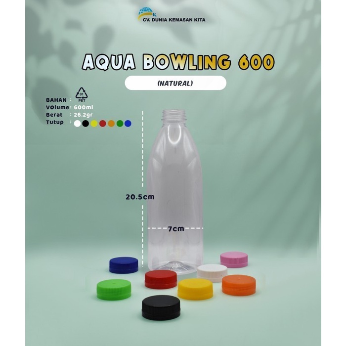 Jual Botol Aqua 600 Bowling 1 pcs - Botol Air Mineral 600 ml | Shopee ...
