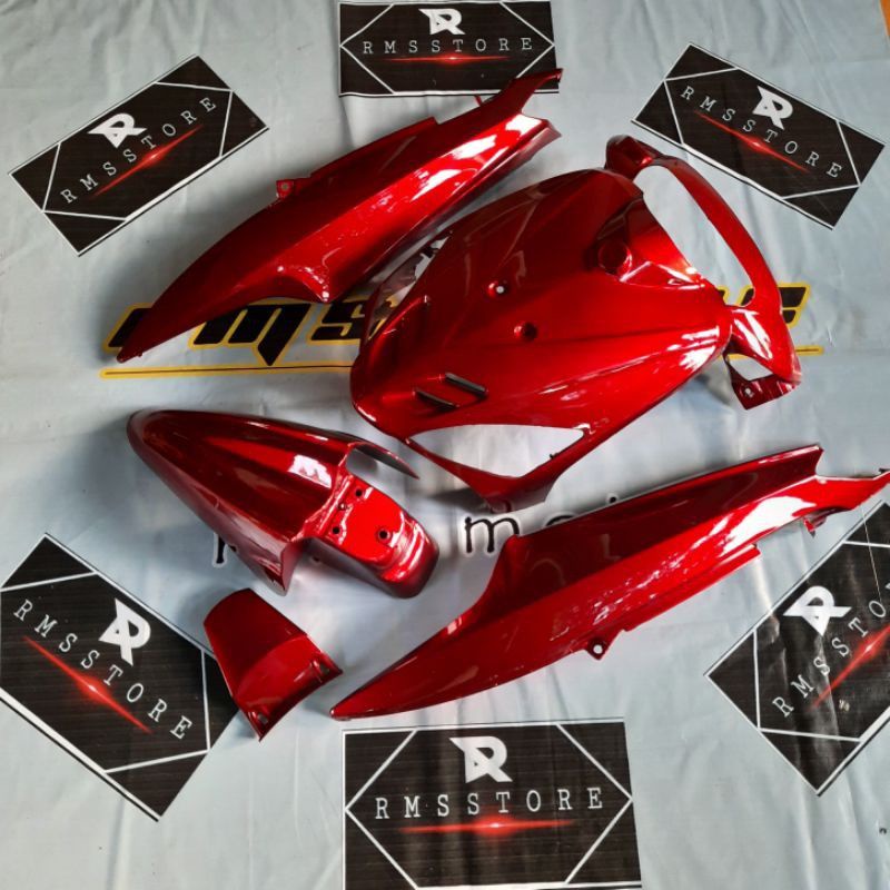 Jual YAMAHA MIO SPORTY COVER BODY HALUS FULL SET WARNA MERAH MAROON ...