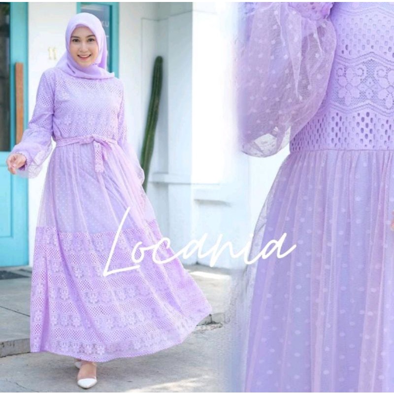 Jual Natasya Dress Lokanis Dres Venna Gamis Kondangan Kekinian Doti ...
