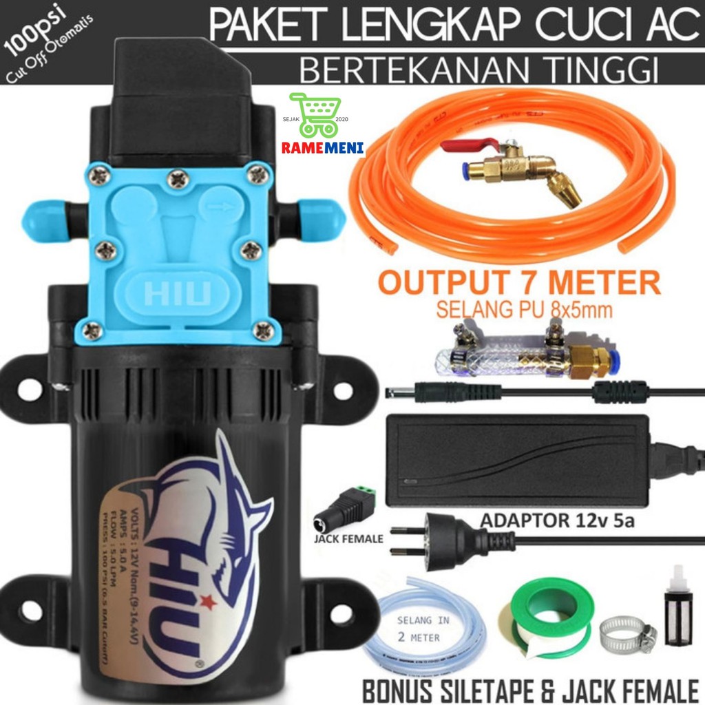 Jual Alat steam Paket Pompa Cuci AC Hiu Konektor Slip lock 8mm Nozzle ...