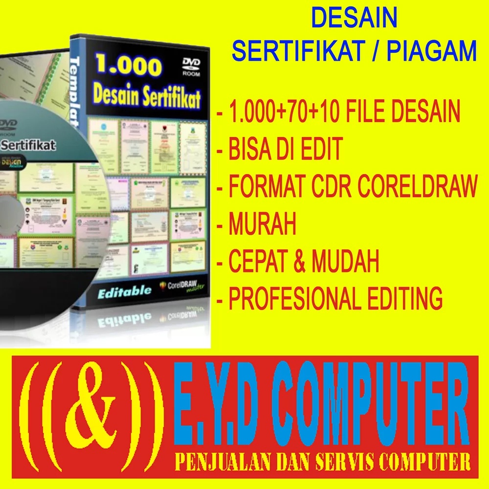 Jual PROMO DESAIN SERTIFIKAT PIAGAM KOLEKSI TEMPLATE DESIGN GRAFIS ...