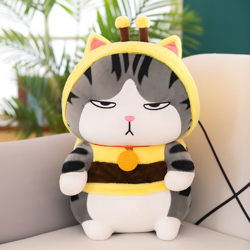 Jual BONEKA KUCING FURYU CAT 35cm 45cm Boneka Furyu COSTUM BEE Guling Kucing Bantal Kucing ...