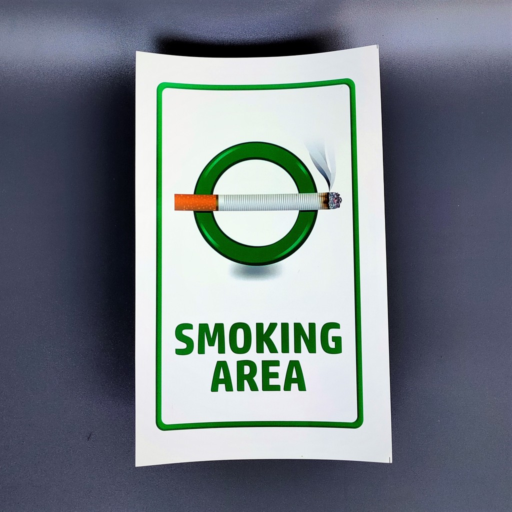 Jual Stiker Smoking Area Type 02 Uk. 19 cm x 31 cm - Stiker Waterproof ...