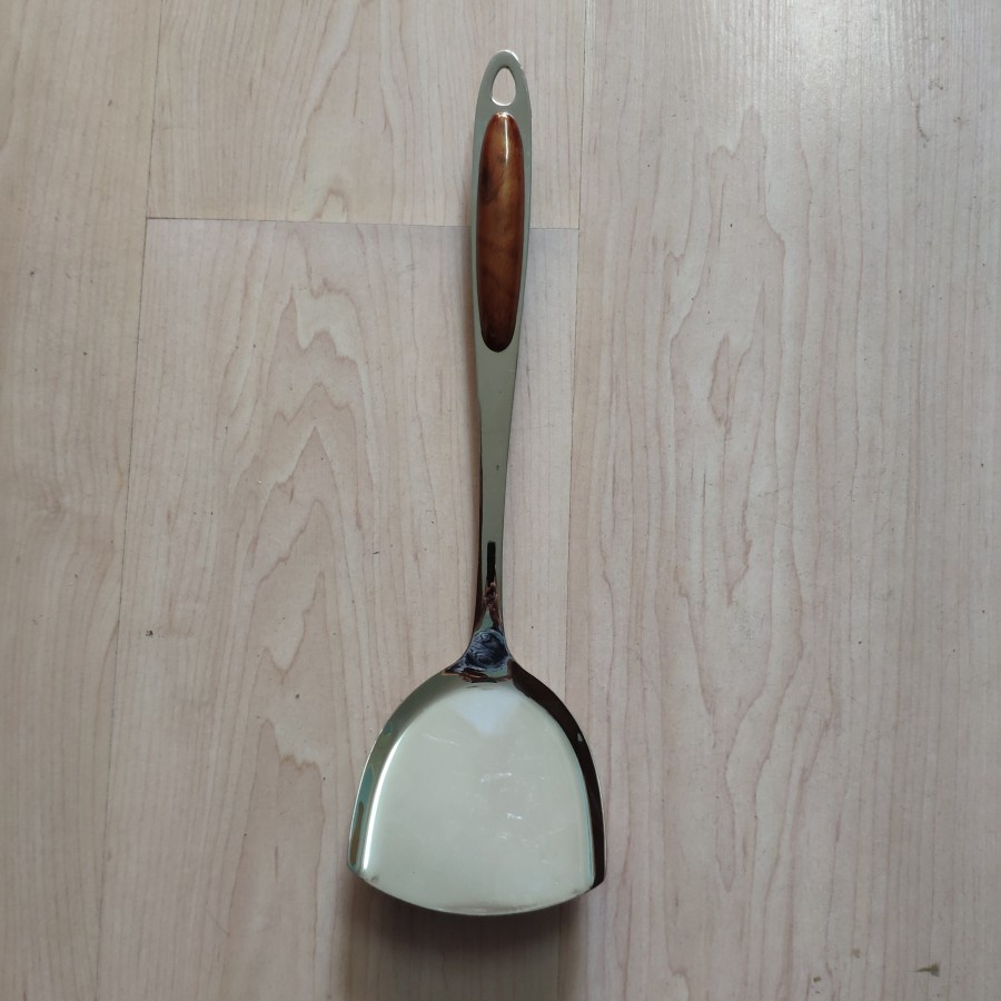 Jual Sendok Goreng/Sodet/Sutil Stainless Gagang Motif Kayu GENEVA ...