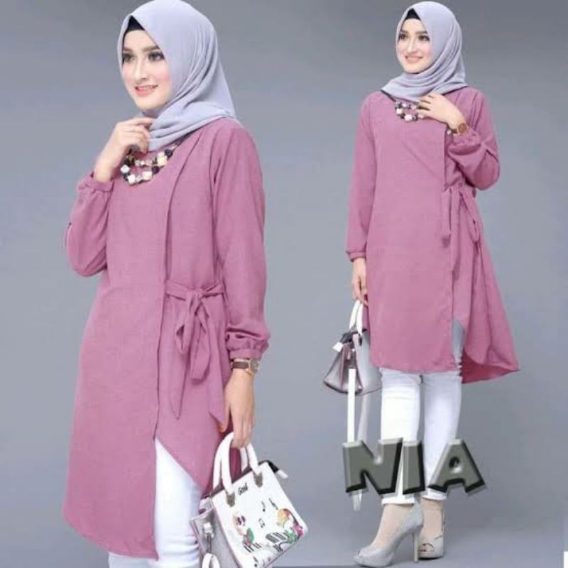 Jual Nia Tunik Katun Super Nova Baju Atasan Muslim Wanita Terbaru ...