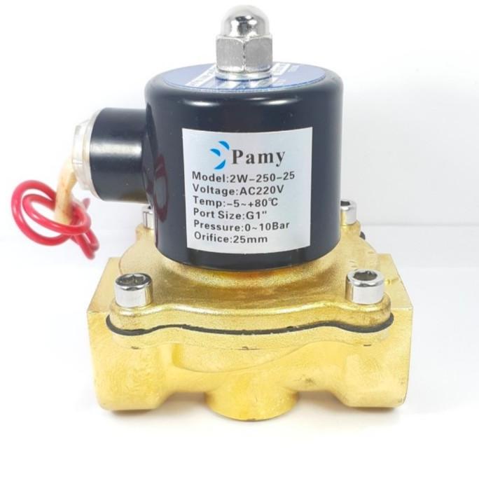 Jual Solenoid Valve 1 Inch Brass Kuningan 220V -Model 2W-250-25 220V 1" | Shopee Indonesia