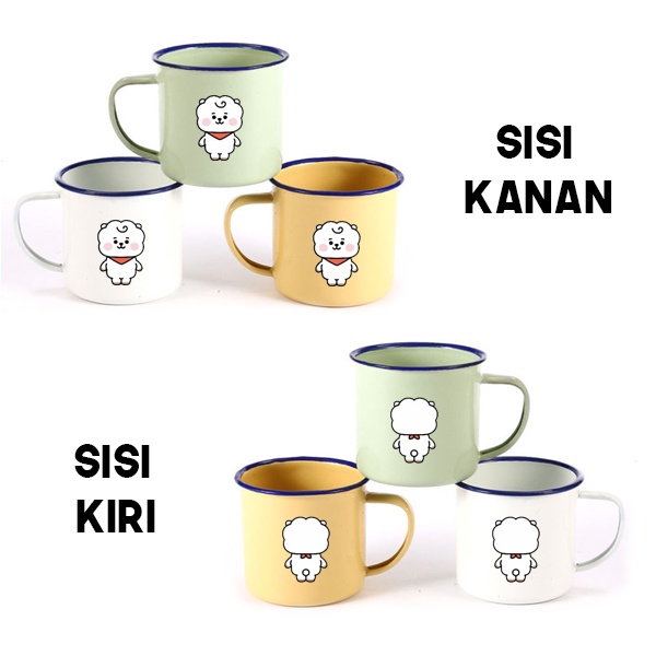 Jual Mug Enamel Stainless BTS BT21 (BABY RJ FRONT AND BACK) | Shopee ...