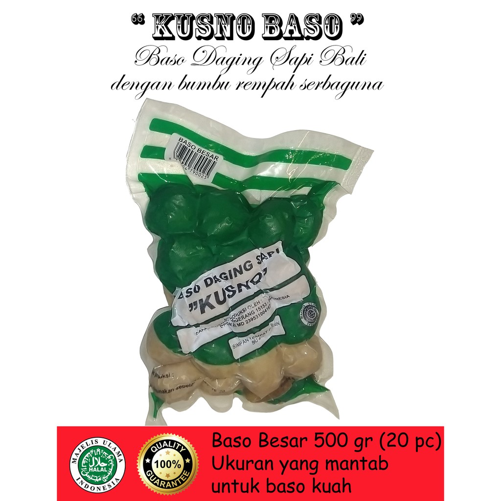 Jual Kusno Baso Besar Daging Sapi Bali 500 Gram | Shopee Indonesia