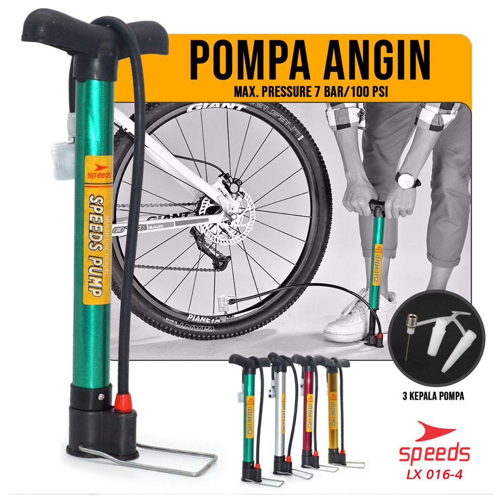 Jual SPEEDS Pompa Manual Ban Sepeda Pompa Angin Bola multifungsi 016-4 ...