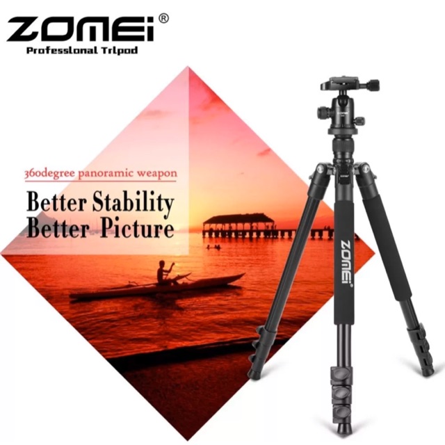 Jual ZOMEI Q555 Aluminium Alloy Camera Video Professional Tripod ...