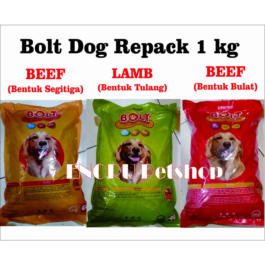 Jual Bolt dog 1kg / makanan anjing Bolt freshpack 1kg / freshpack 1kg ...