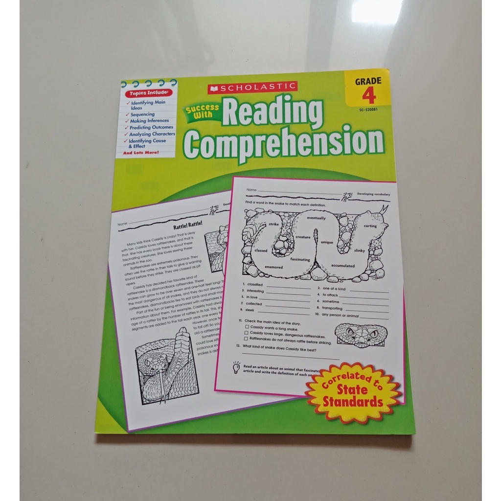 Jual Scholastic Reading Comperehension Grade 4 | Shopee Indonesia