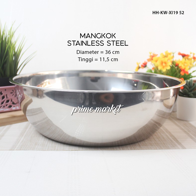 Jual Baskom Stainless Steel 36 cm Basin Baskom Makanan Baskom Sayuran ...