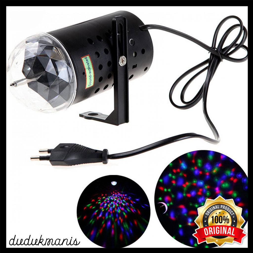 Jual Lampu Disko Rotating Crystal Magic Ball LED Disco Lamp PER-1315-YK ...