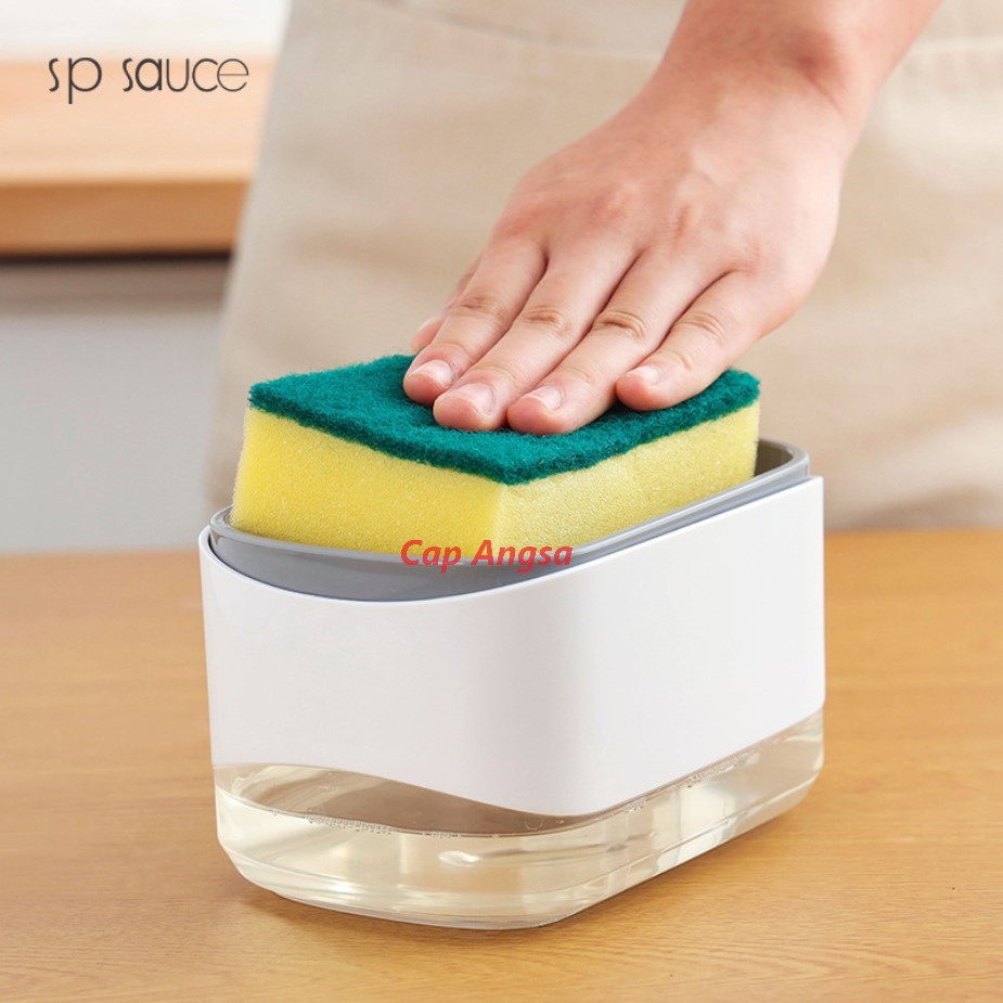 Jual SP SAUCE DISPENSER SPONS BUSA 2in1 CUCI PIRING DISHWASHING LIQUID ...